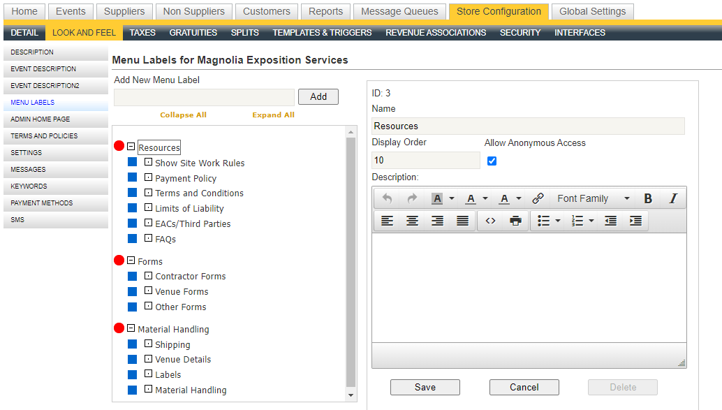 Store 2.0 Content Menu Configuration – Boomer Commerce