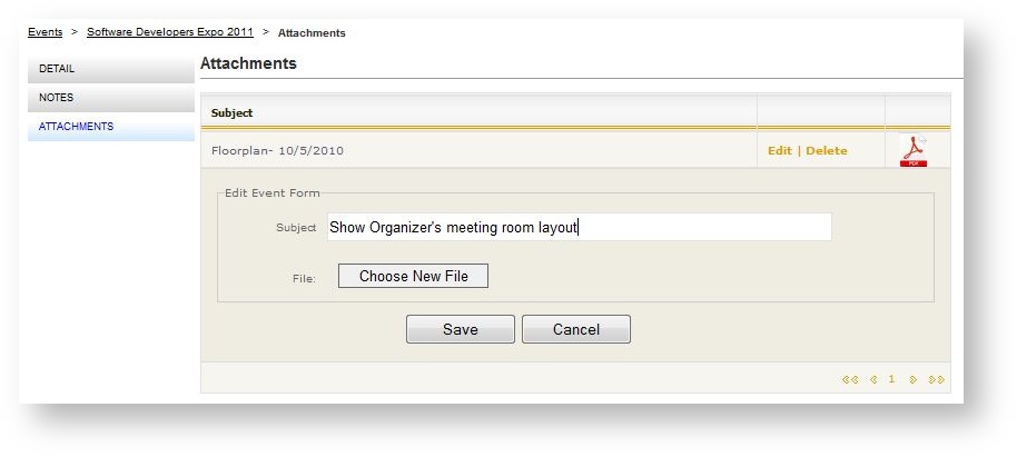 Event Notes and Attachments – Boomer Commerce