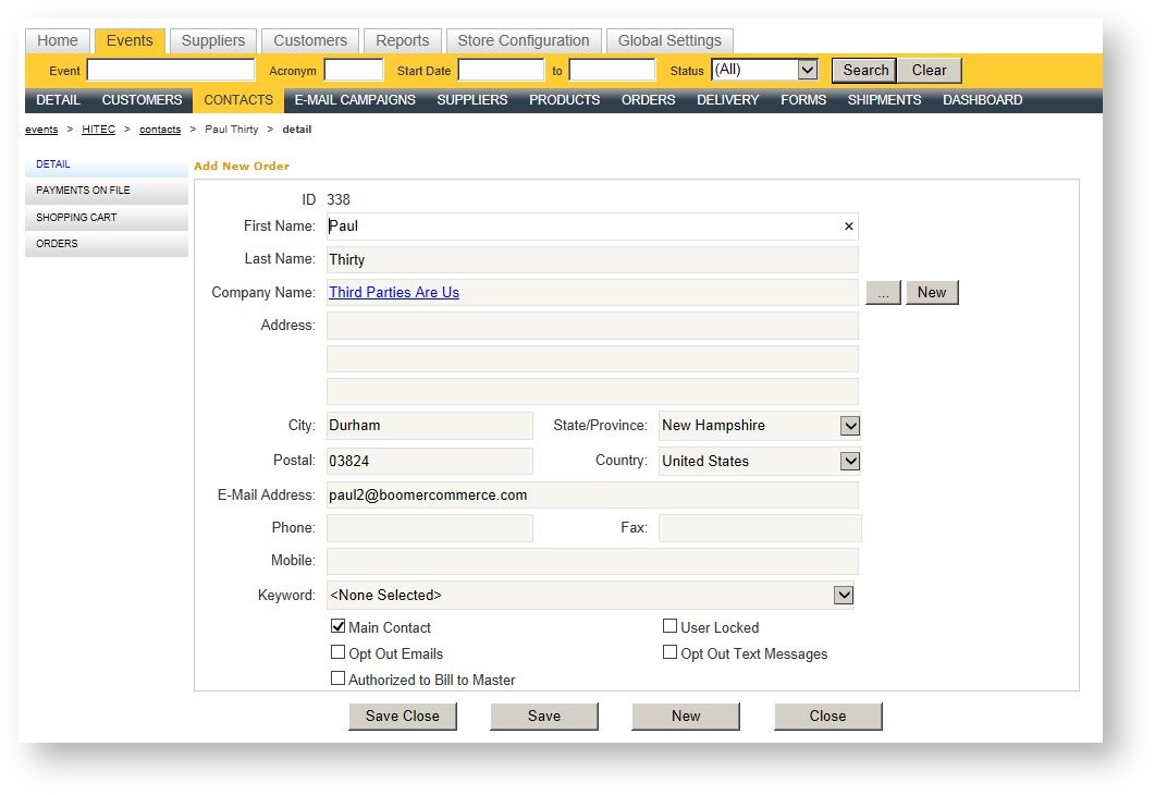 Create an Order for a Third Party or EAC – Boomer Commerce