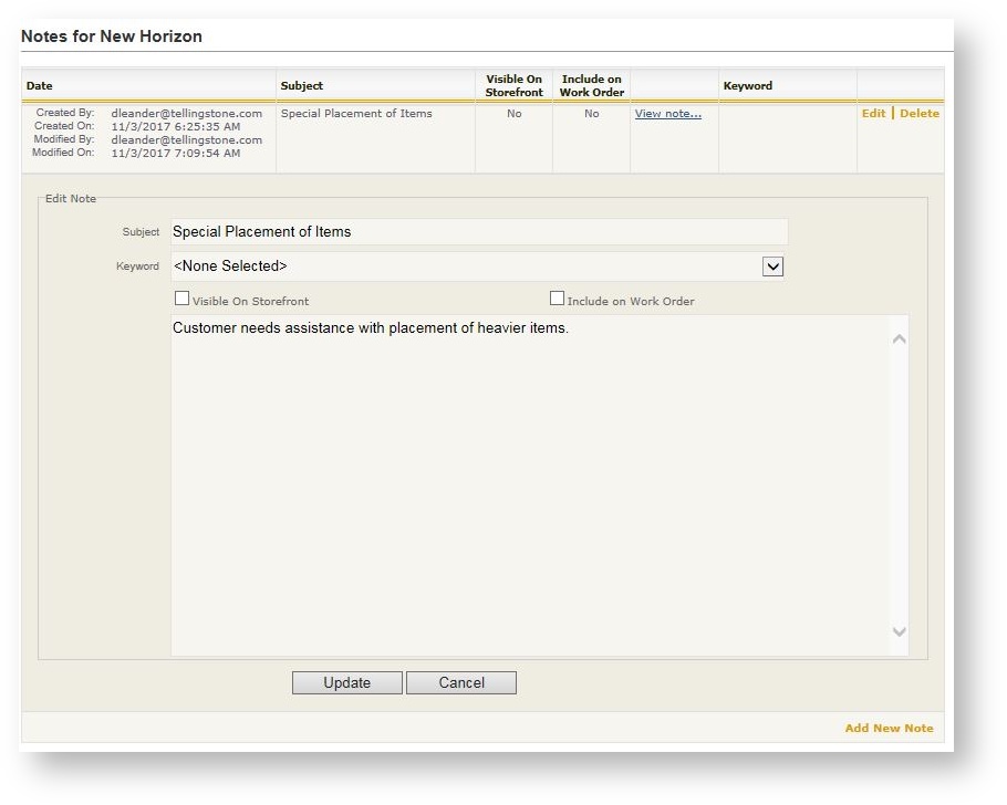 Order Notes and Attachments – Boomer Commerce