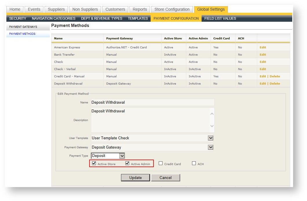 Payment Configuration – Boomer Commerce