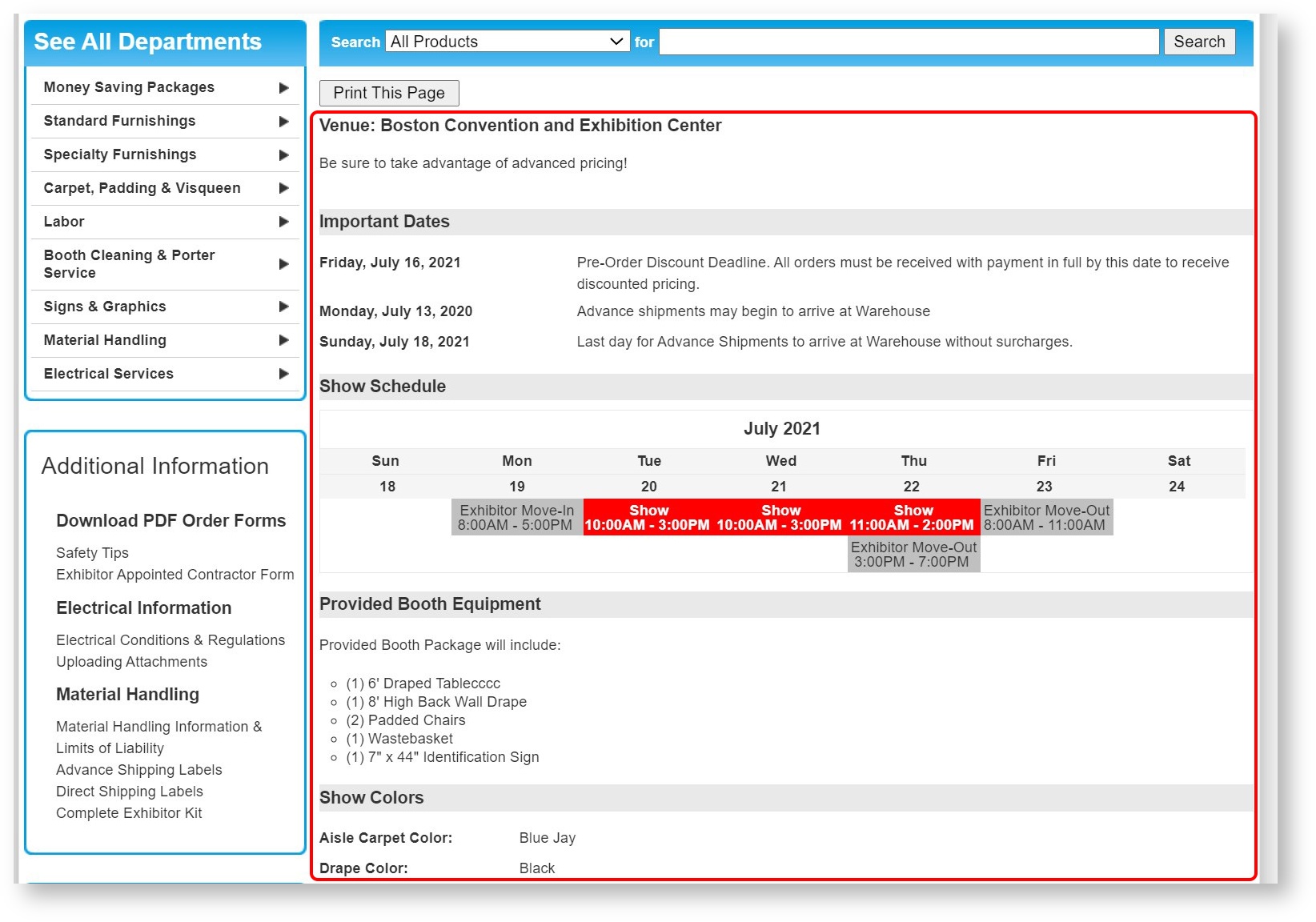 Event Description Default Template – Boomer Commerce