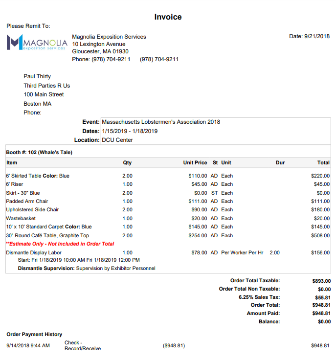 Invoice - Single Customer – Boomer Commerce