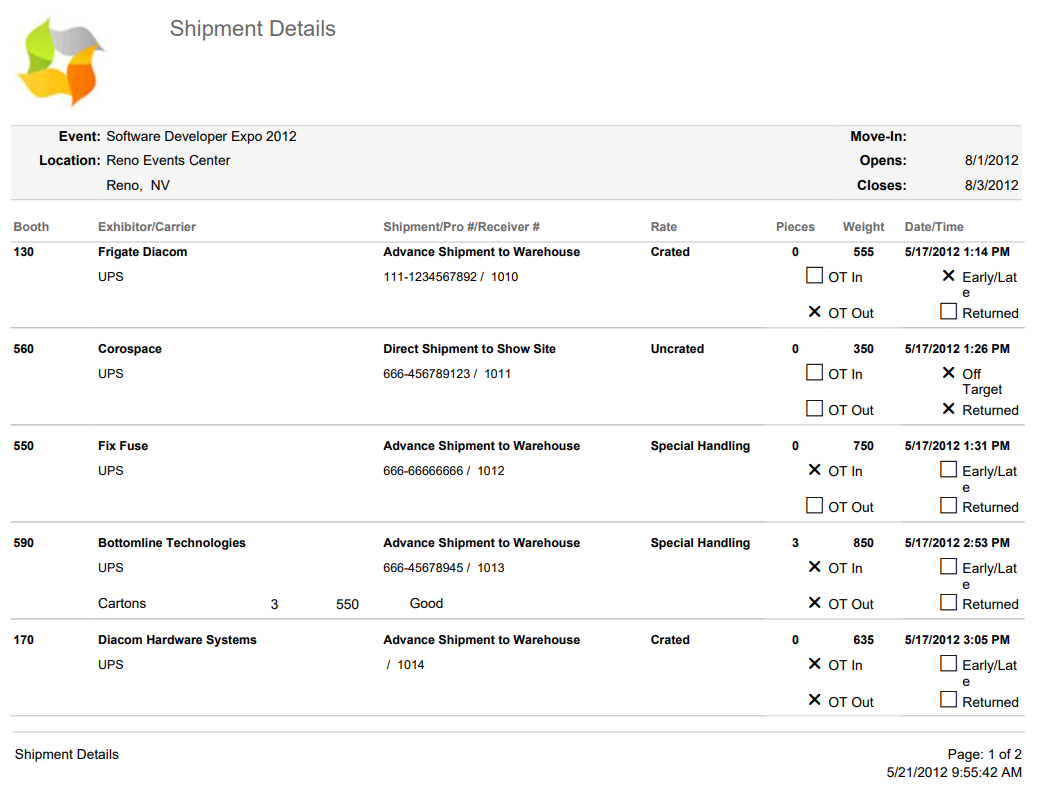 Shipment Details – Boomer Commerce